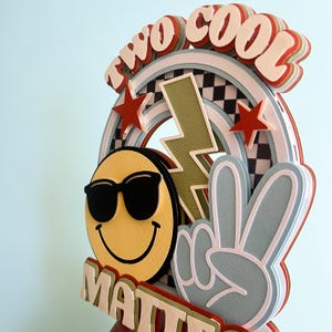 Two Cool Party Decorations, Two Cool Cake Topper, Custom Cake Topper - Etsy