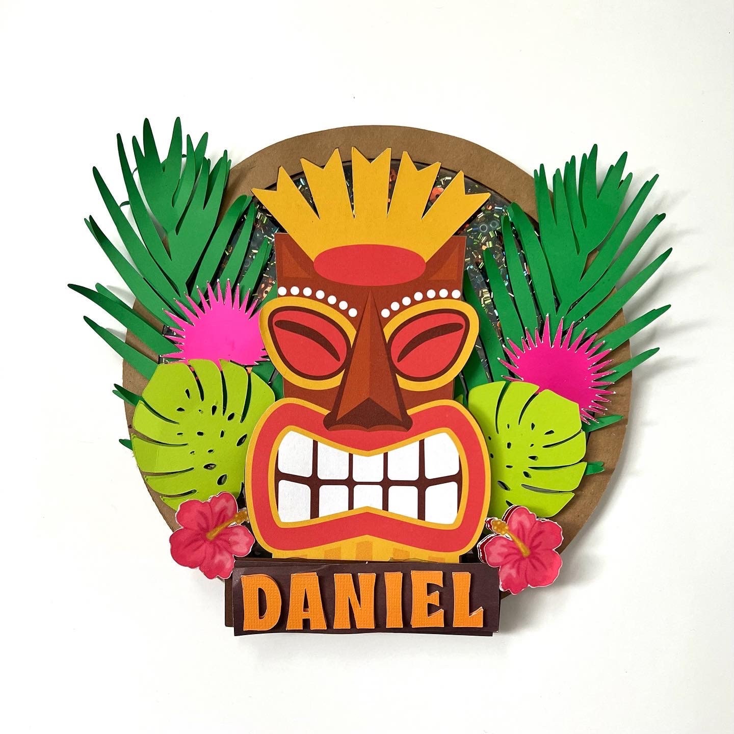 Tiki Cake Topper Luau Cake Topper Tiki Party Decorations Etsy