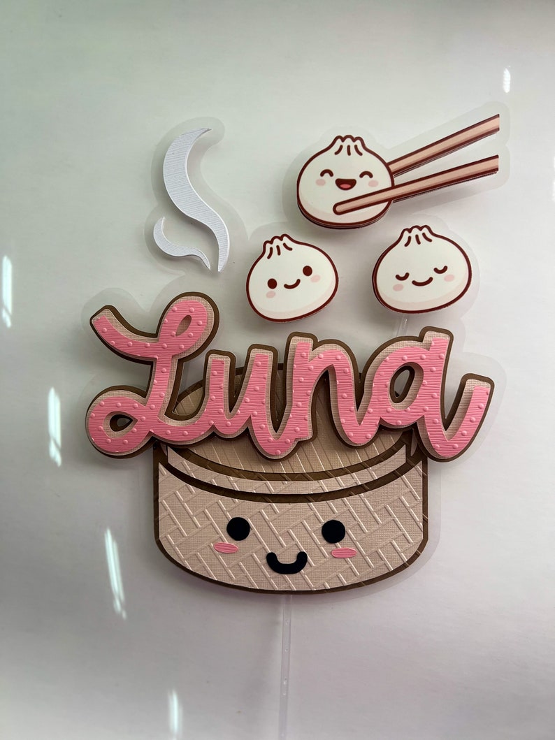 Dumpling Cake Topper Dim Sum Party Bao Cake Topper Custom - Etsy