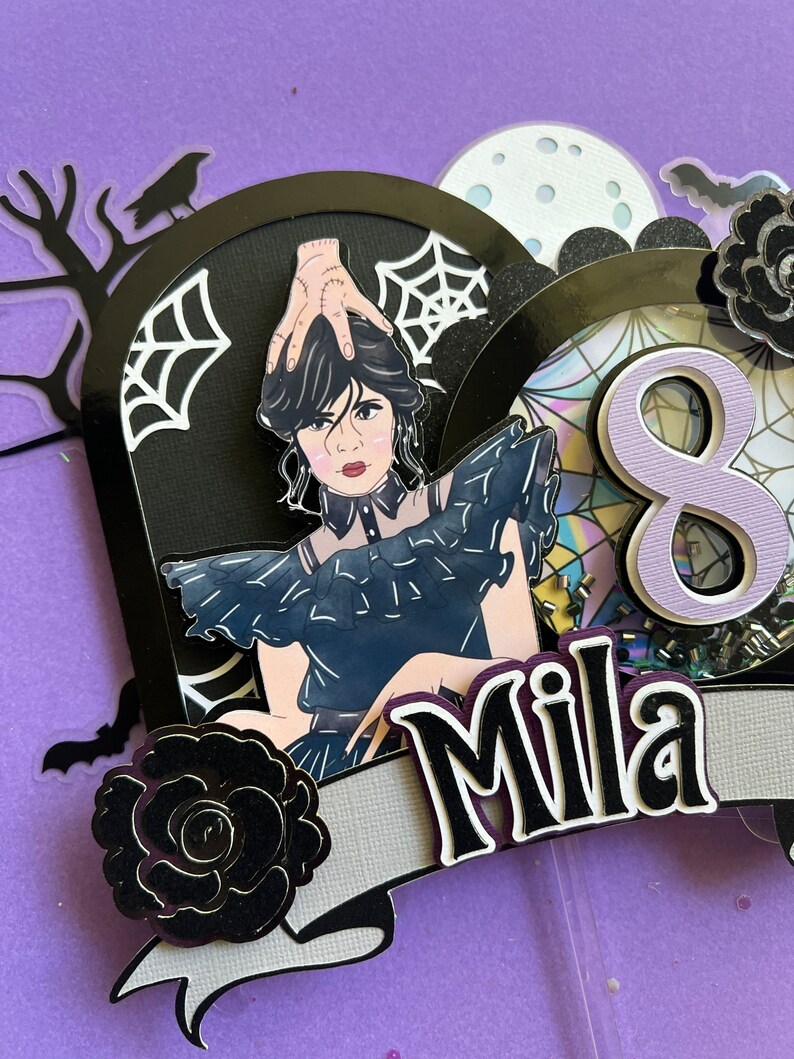 Wednesday Cake Topper Addams Family Cake Topper Wednesday - Etsy