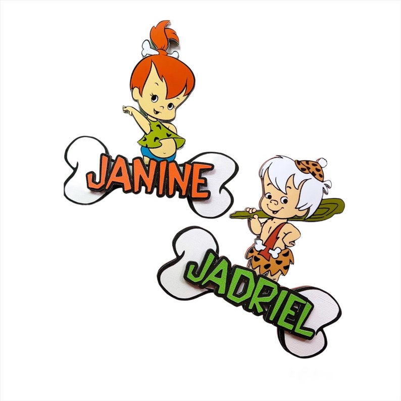 Pebbles Cake Topper Bamm Bamm Cake Topper Pebbles and Bamm - Etsy