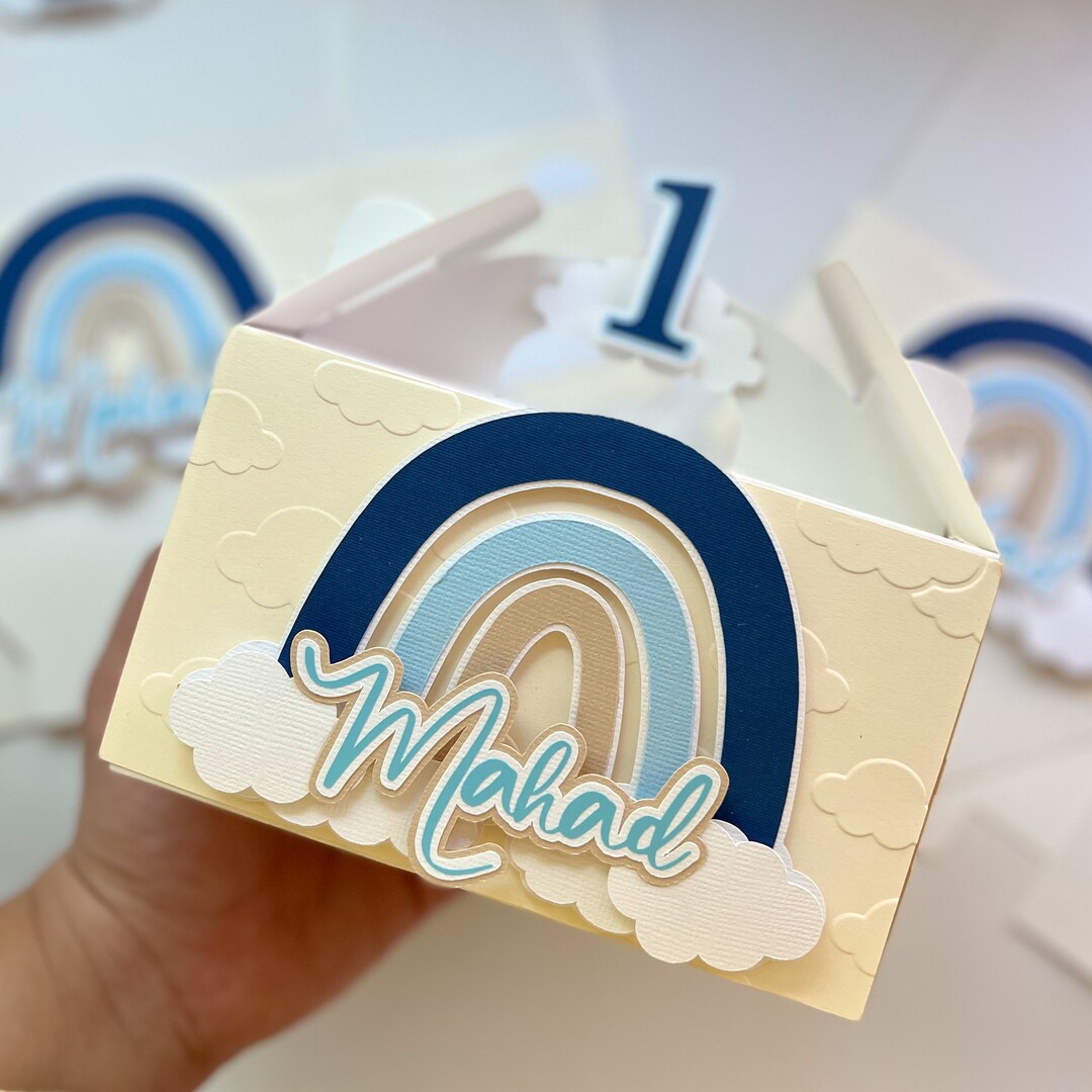 Boho Rainbow Treat Boxes, Boho Rainbow Party Decor, Custom Party Favors ...