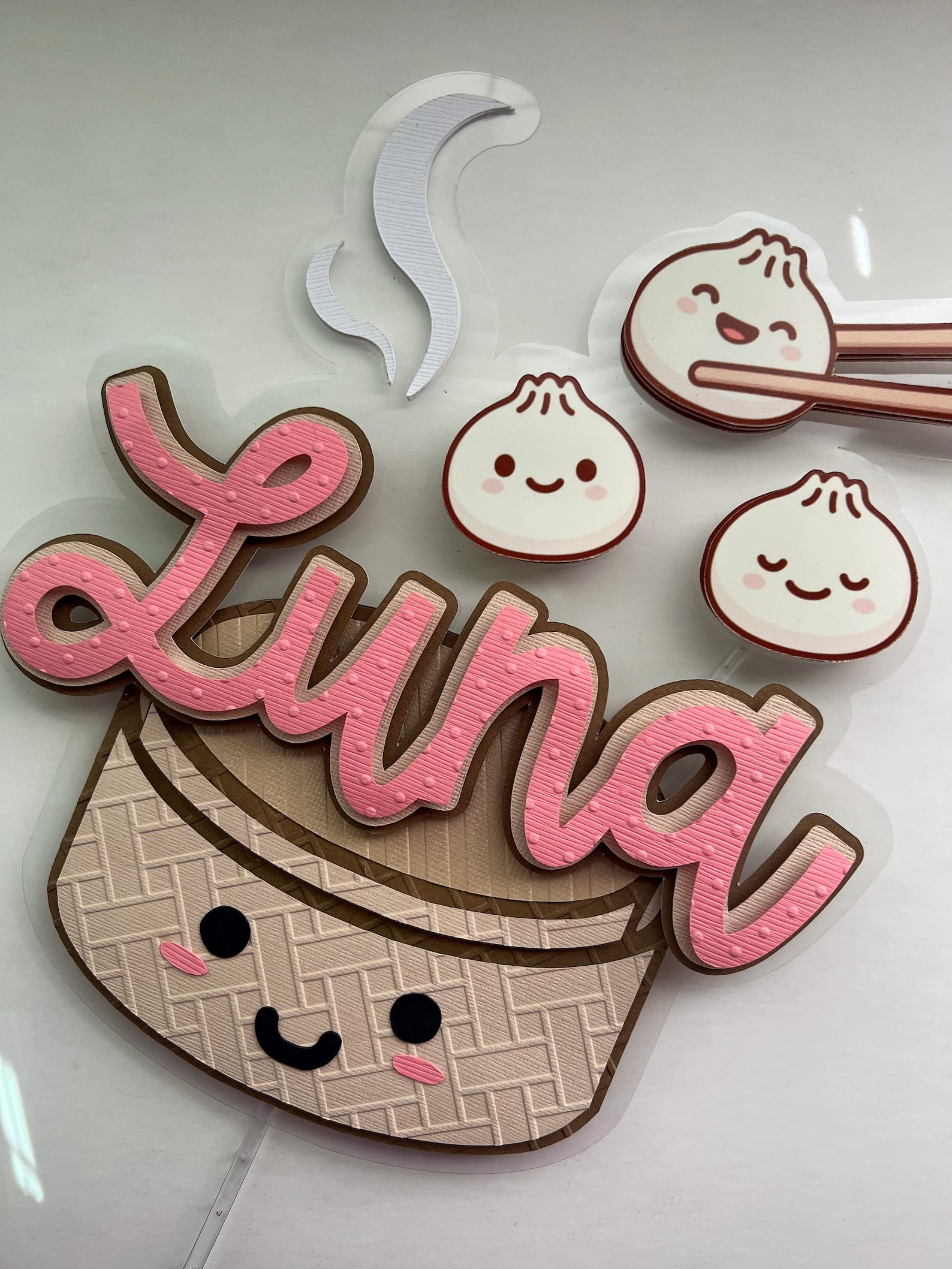 Dumpling Cake Topper Dim Sum Party Bao Cake Topper Custom - Etsy
