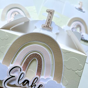 Boho Rainbow Treat Boxes, Boho Rainbow Party Decor, Custom Party Favors ...