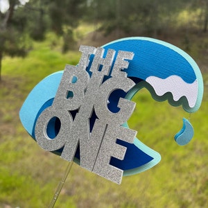 The Big One Cake Topper, Surfer Wave 1st Birthday, the Big One Party ...