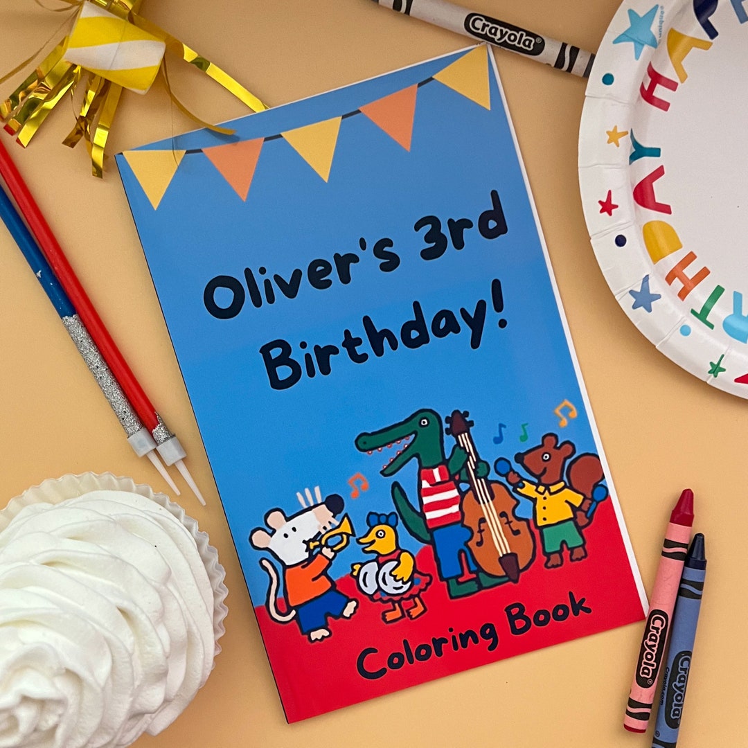 Custom Coloring Book Party Favors, Custom Party Favors - Etsy