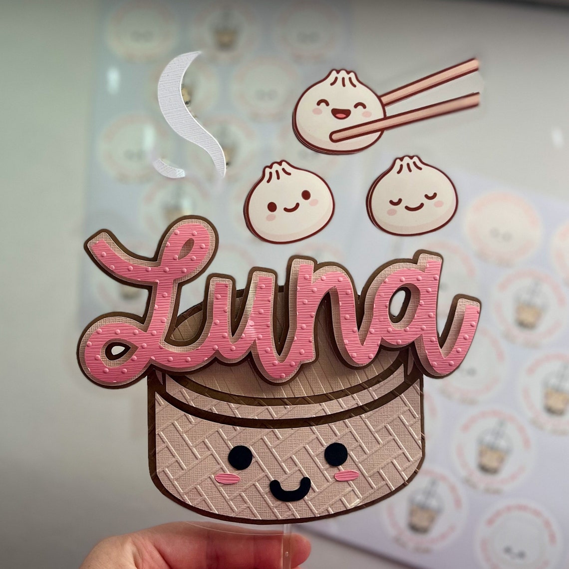 Dumpling Cake Topper Dim Sum Party Bao Cake Topper Custom - Etsy