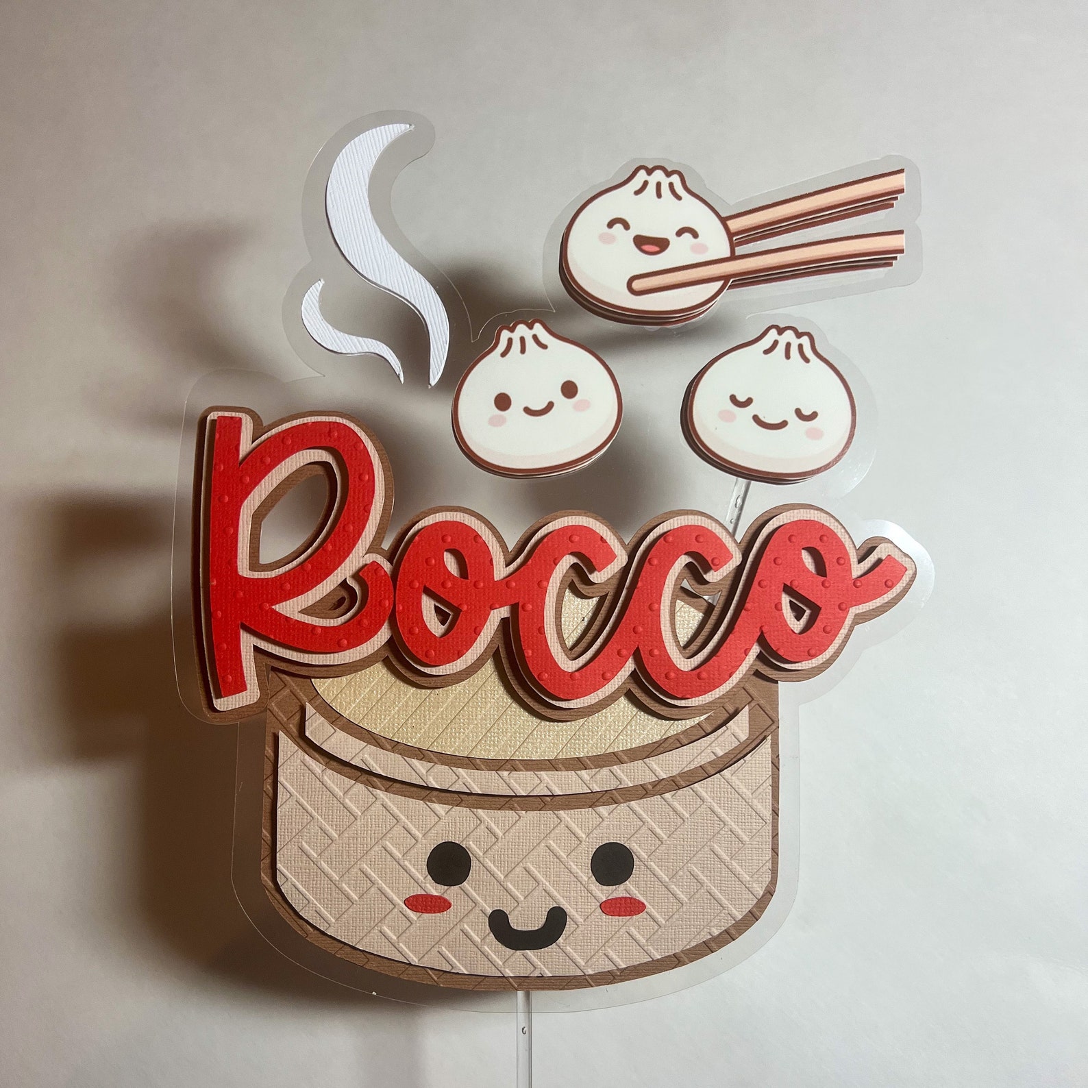 Dumpling Cake Topper Dim Sum Party Bao Cake Topper Custom - Etsy