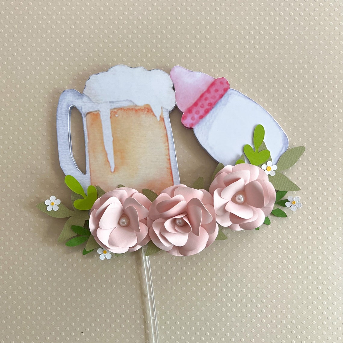 Baby is Brewing Cake Topper Beer Baby Shower Grab a Brew a - Etsy