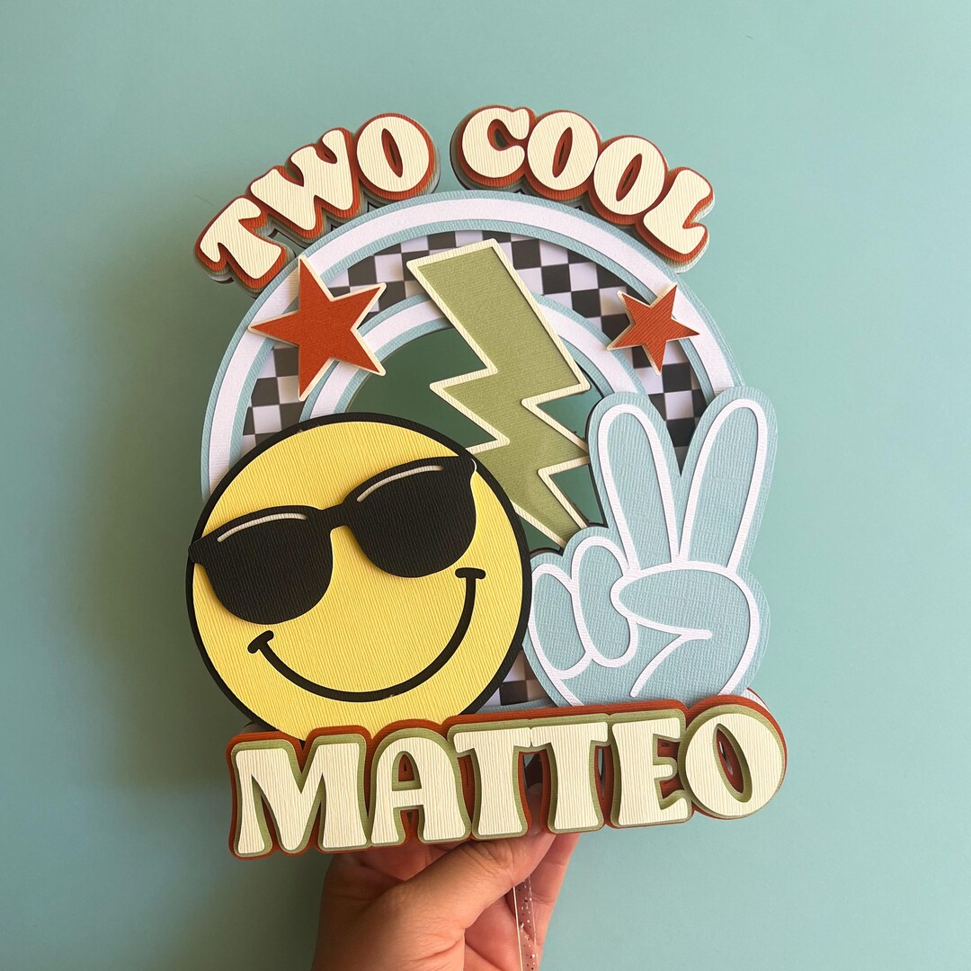 Two Cool Party Decorations, Two Cool Cake Topper, Custom Cake Topper - Etsy