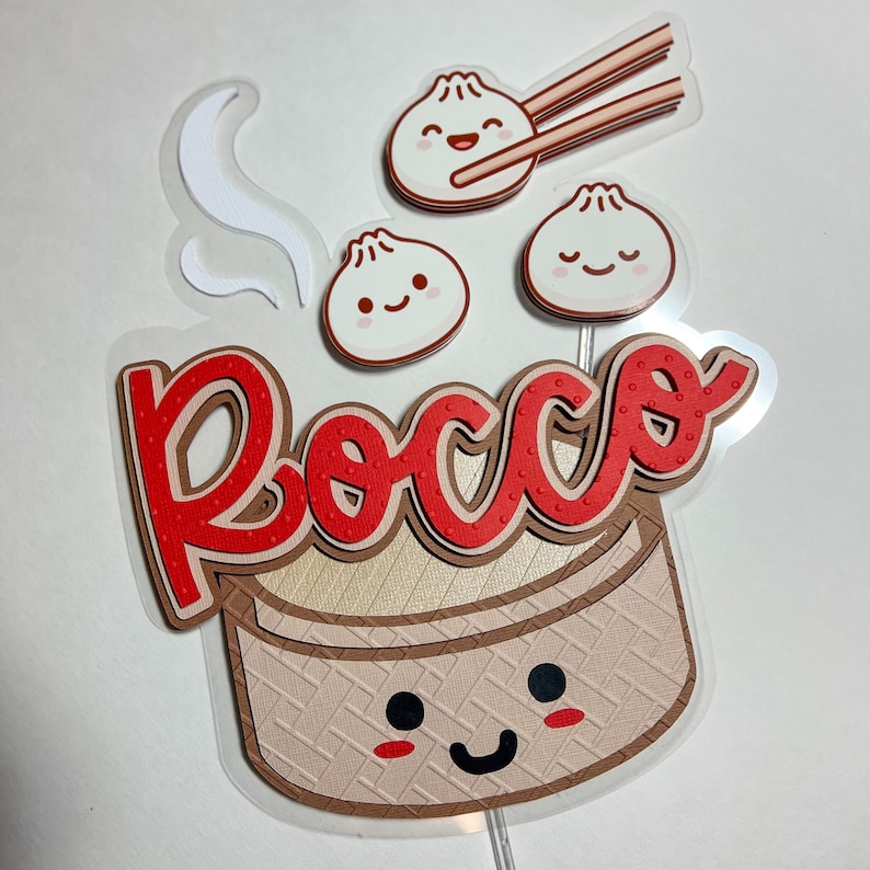 Dumpling Cake Topper Dim Sum Party Bao Cake Topper Custom - Etsy