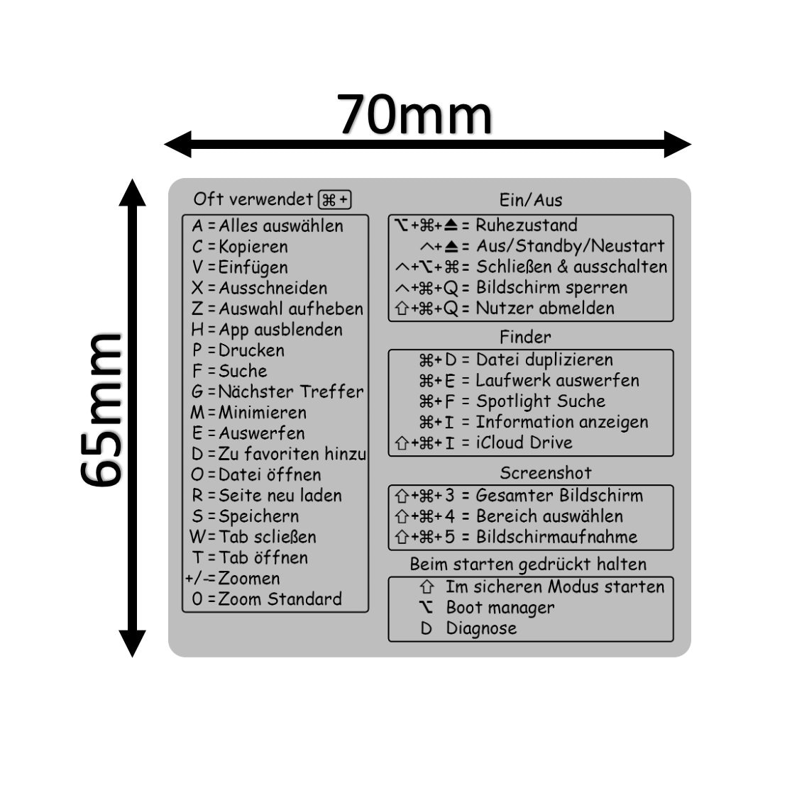 MacBook Pro Air Shortcut Commands Key Combinations Stickersstickers - Etsy