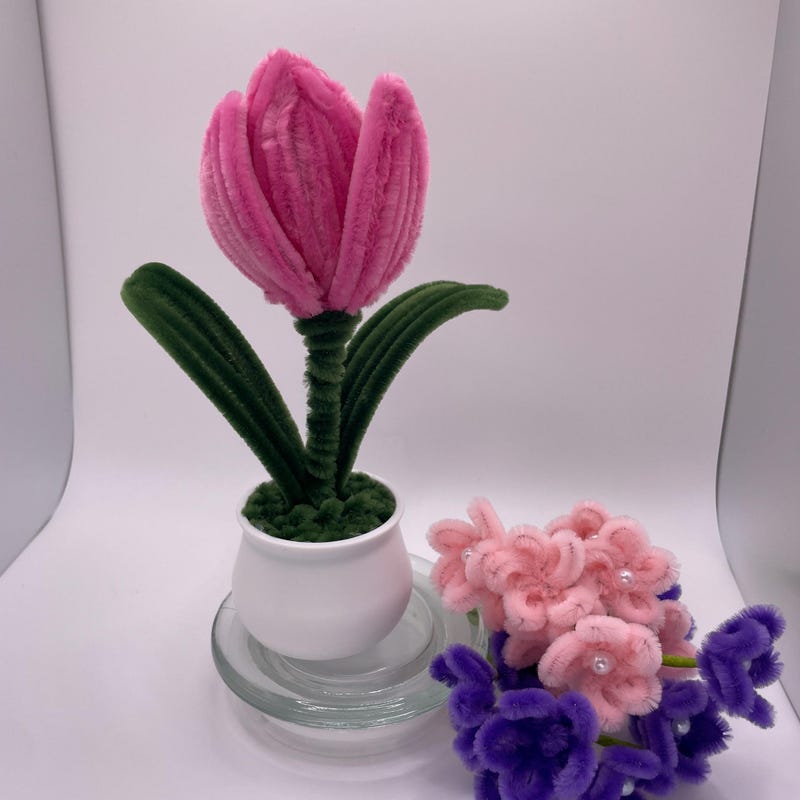 Tulipanes de limpiapipas - Etsy México