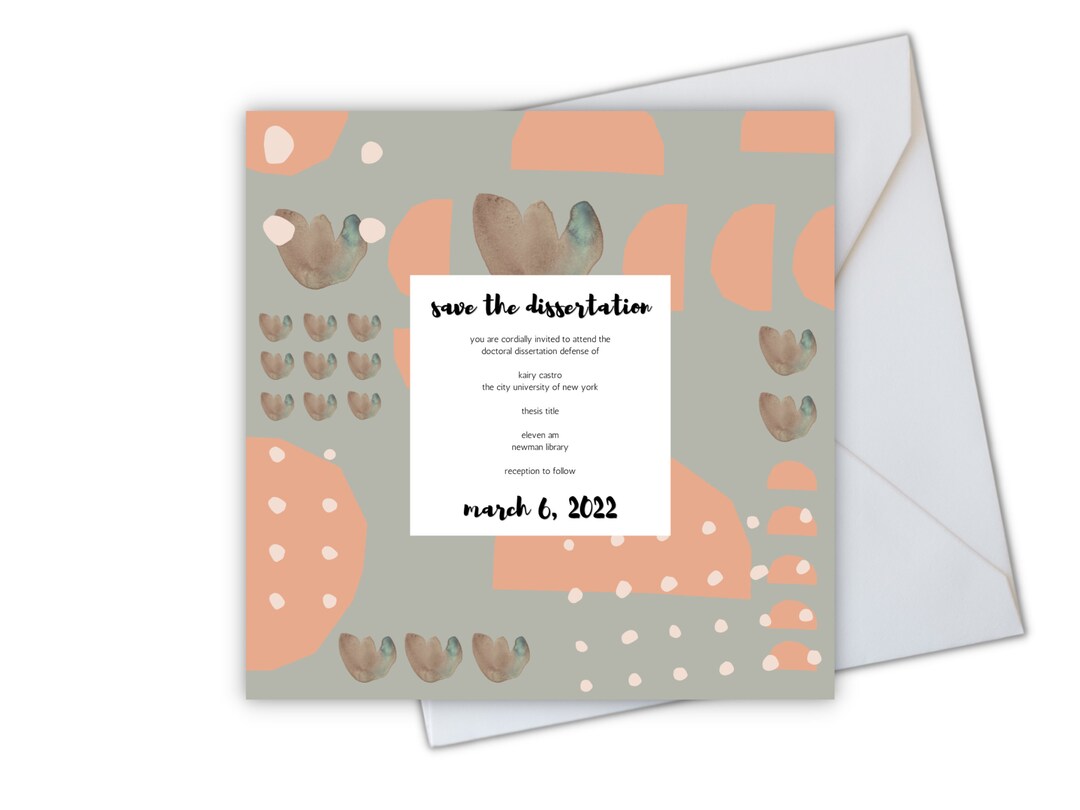 Dissertation Invitation Phd Edd Doctoral Defense Instagram Post Square ...