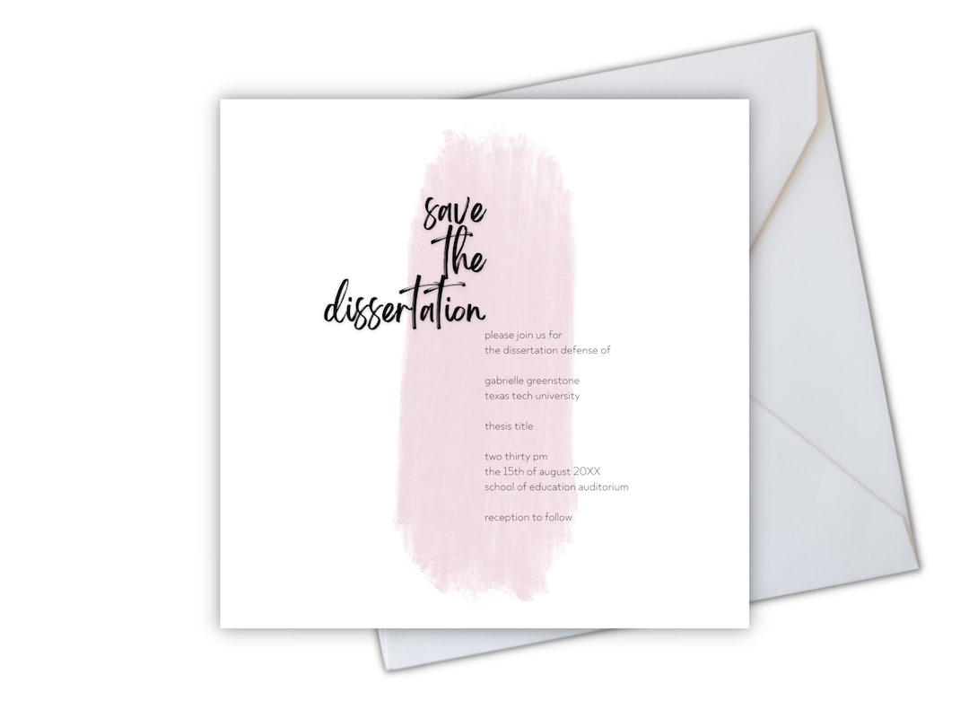 Buy Dissertation Invitation Phd Edd Doctoral Defense Instagram Post ...