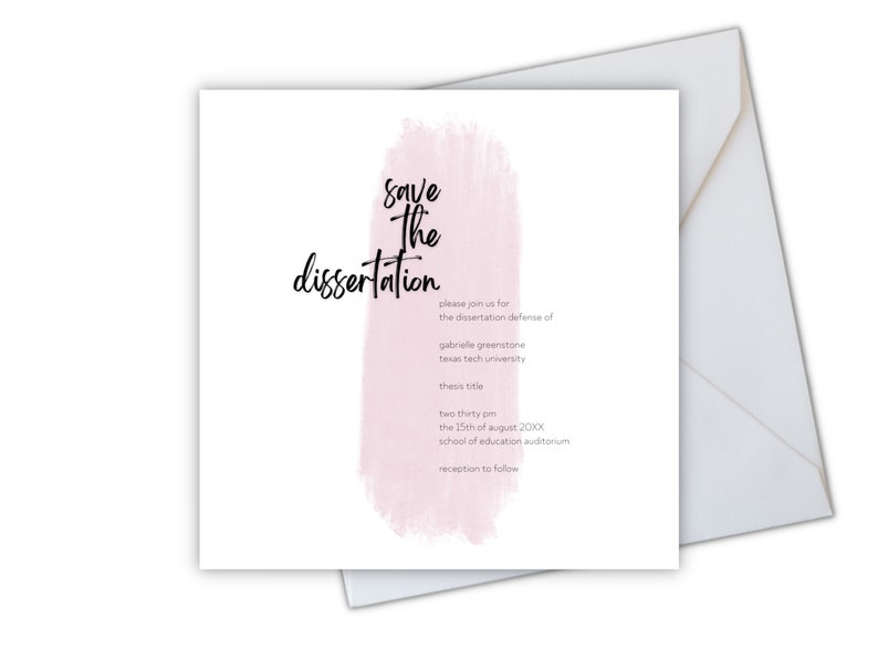 Buy Dissertation Invitation Phd Edd Doctoral Defense Instagram Post ...