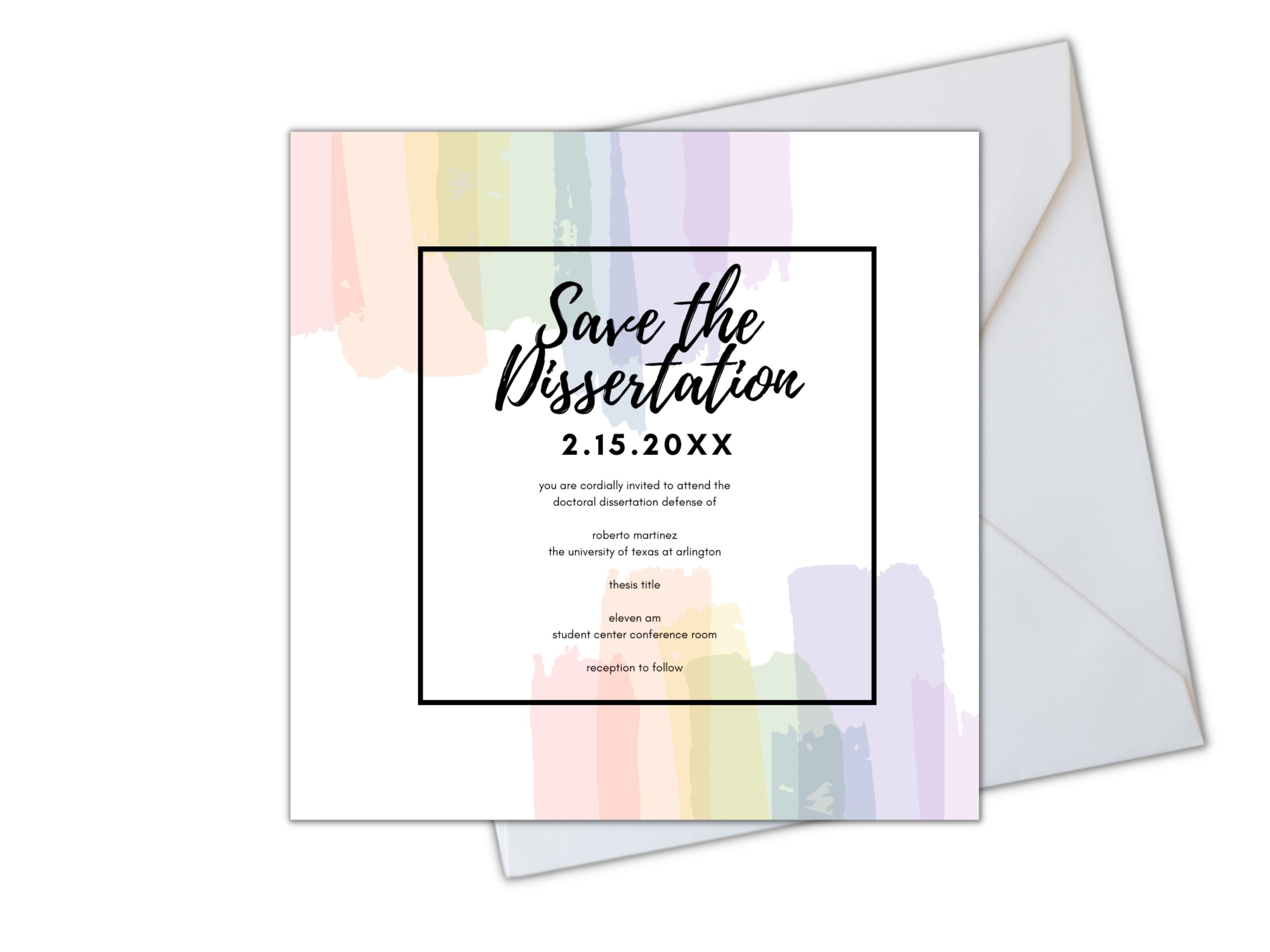 Dissertation Invitation Phd Edd Doctoral Defense Instagram Post Square ...