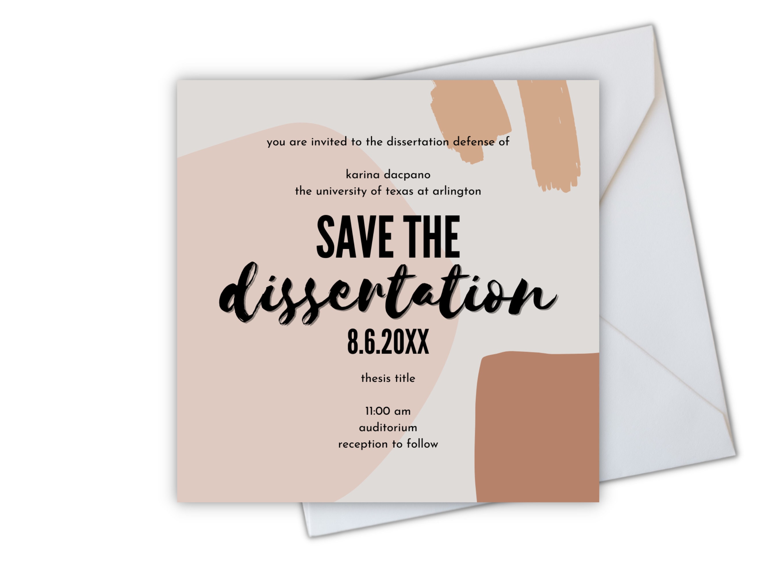 Dissertation Invitation Phd Edd Doctoral Defense Instagram Post Square ...