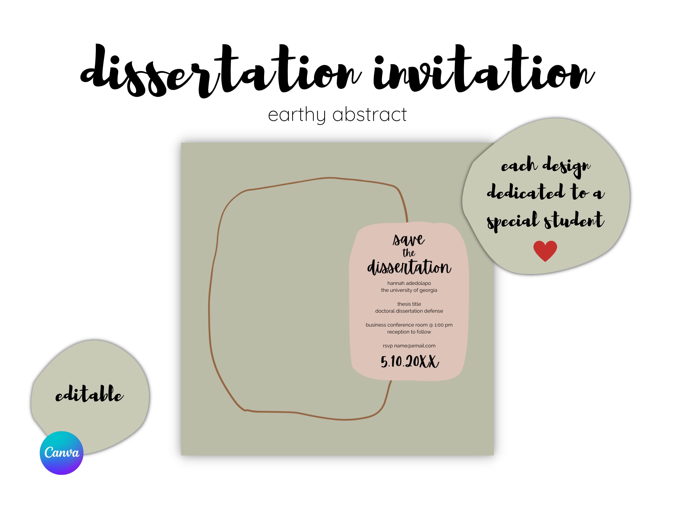 Dissertation Invitation Phd Edd Doctoral Defense Instagram Post Square ...