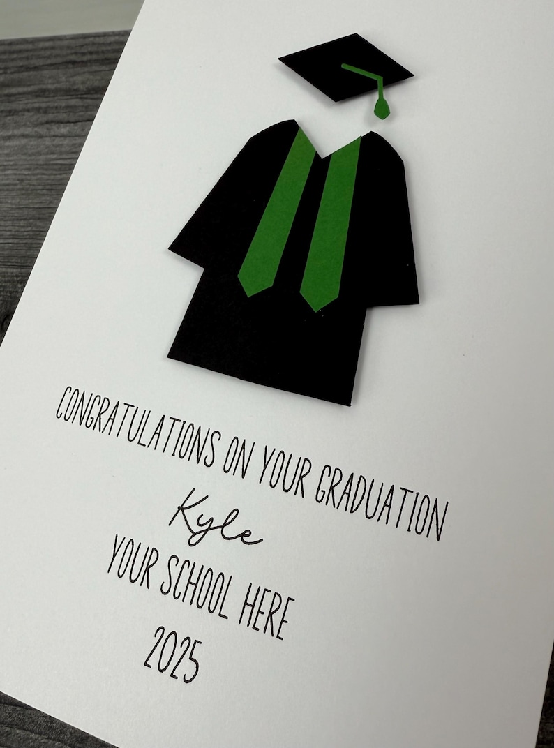 Graduation Card, Class of 2025, Handmade and Personalized, Various ...