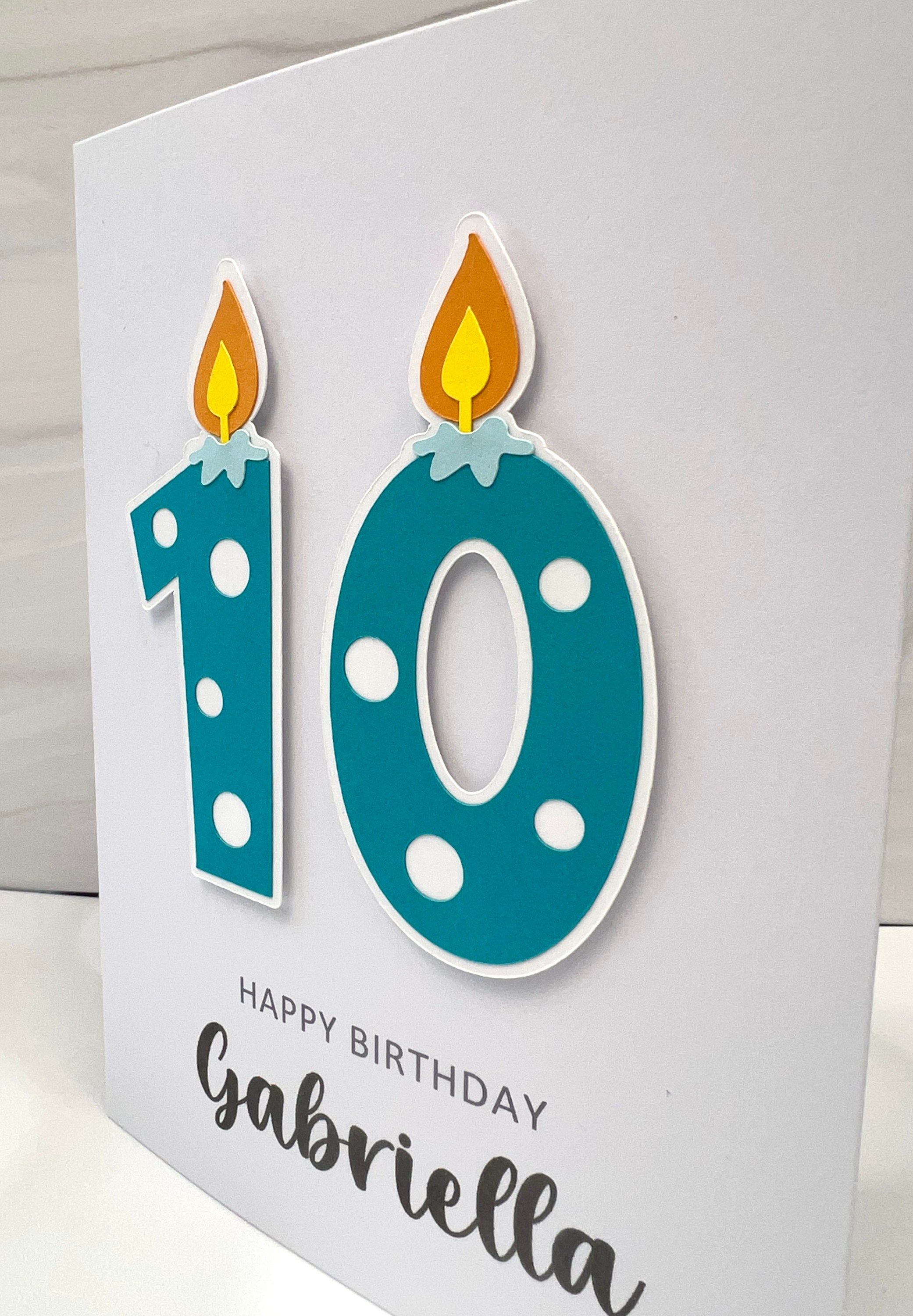 10th Birthday Card, Handmade, for Boys or Girls, Personalized ...