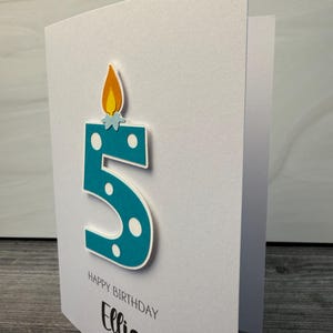 5th Birthday Card, Handmade, for Boys or Girls, Personalized, Available ...