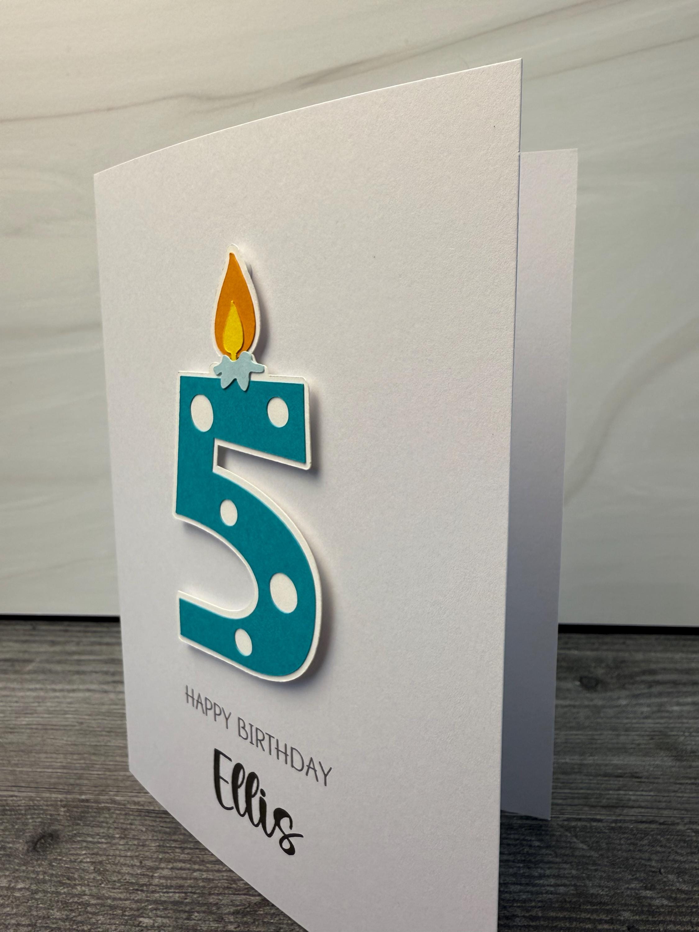 5th Birthday Card, Handmade, for Boys or Girls, Personalized, Available ...