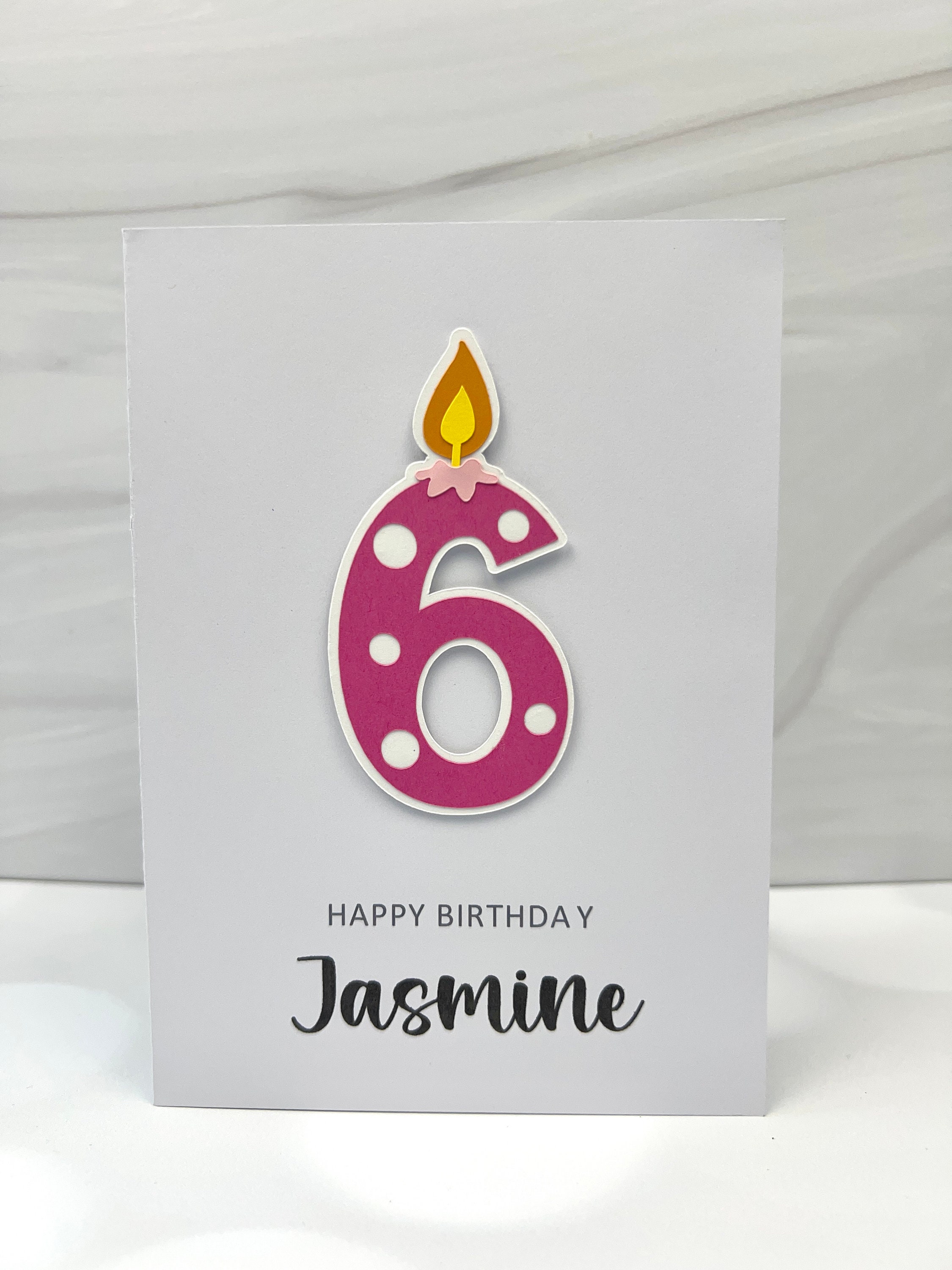 6th Birthday Card, Handmade, for Boys or Girls, Personalized, Available ...