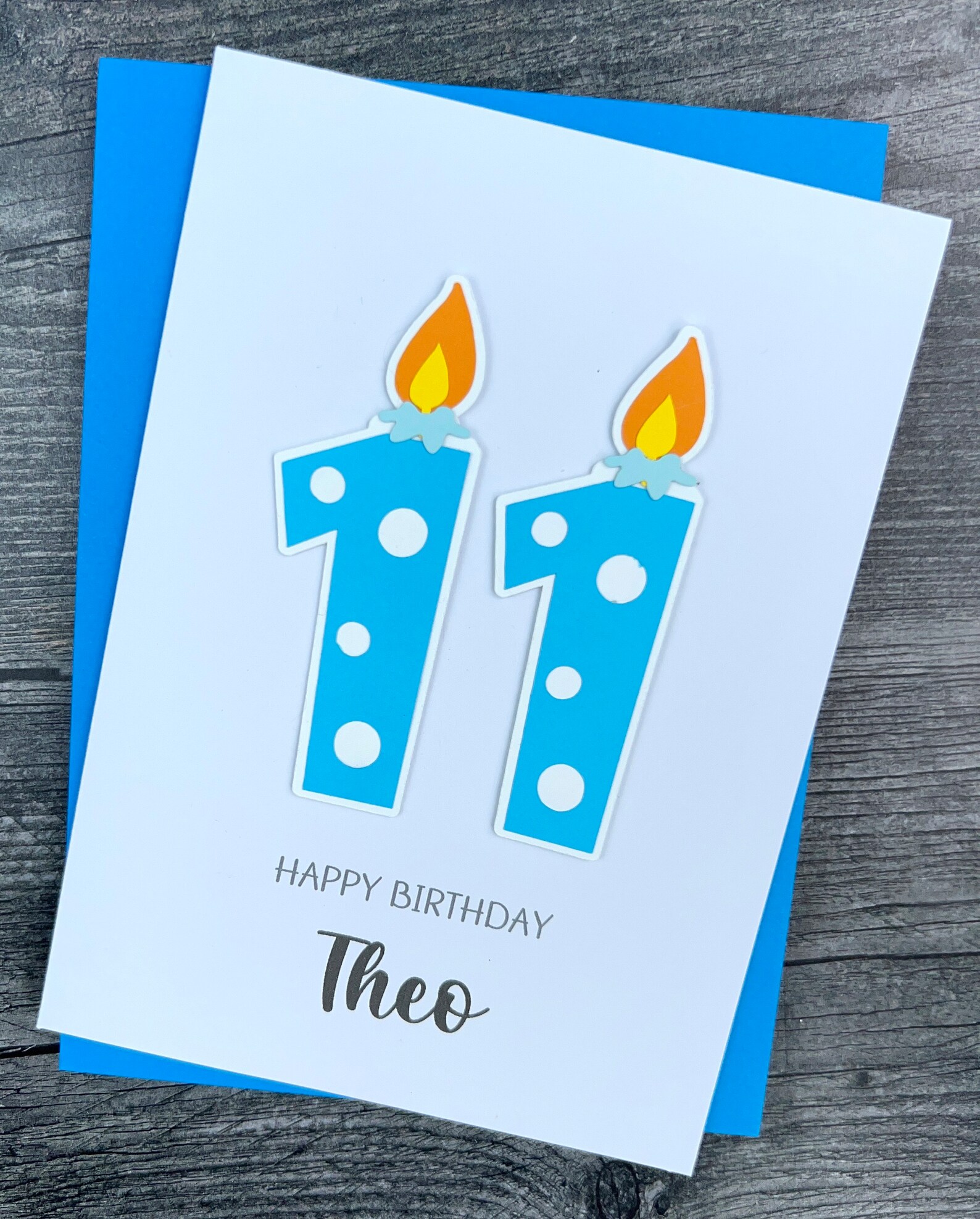 11th Birthday Card, Handmade, for Boys or Girls, Personalized ...