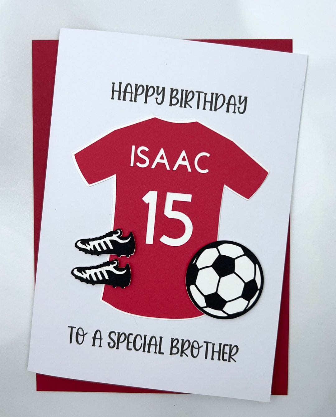 Soccer Birthday Card, Football, Handmade, Personalized, Any Age ...