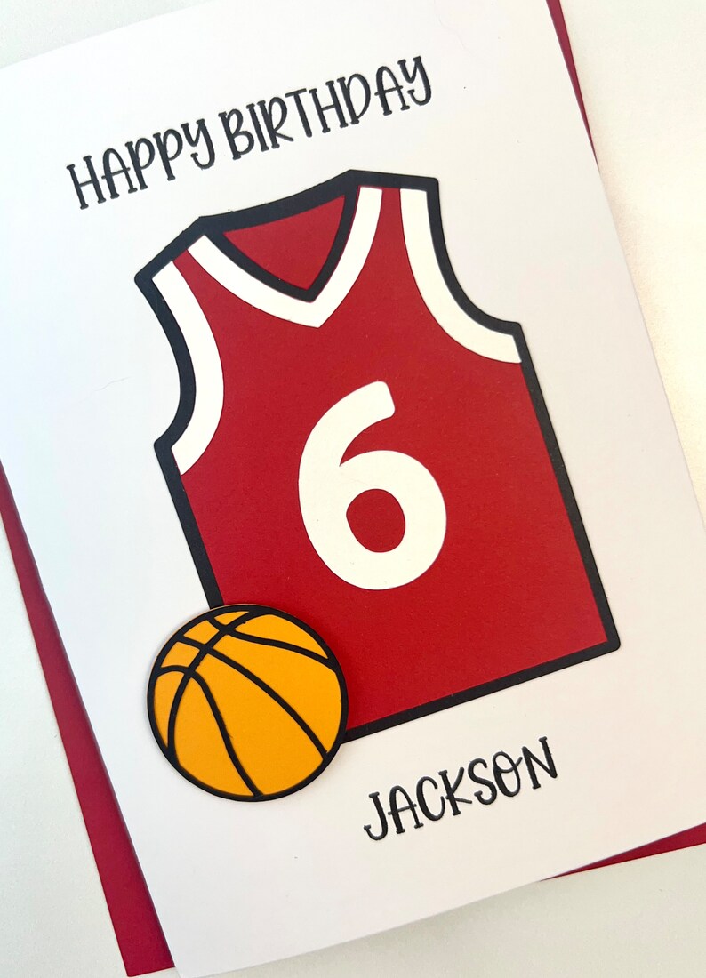 Basketball Birthday Card, Handmade, Personalized, Any Age, Various ...