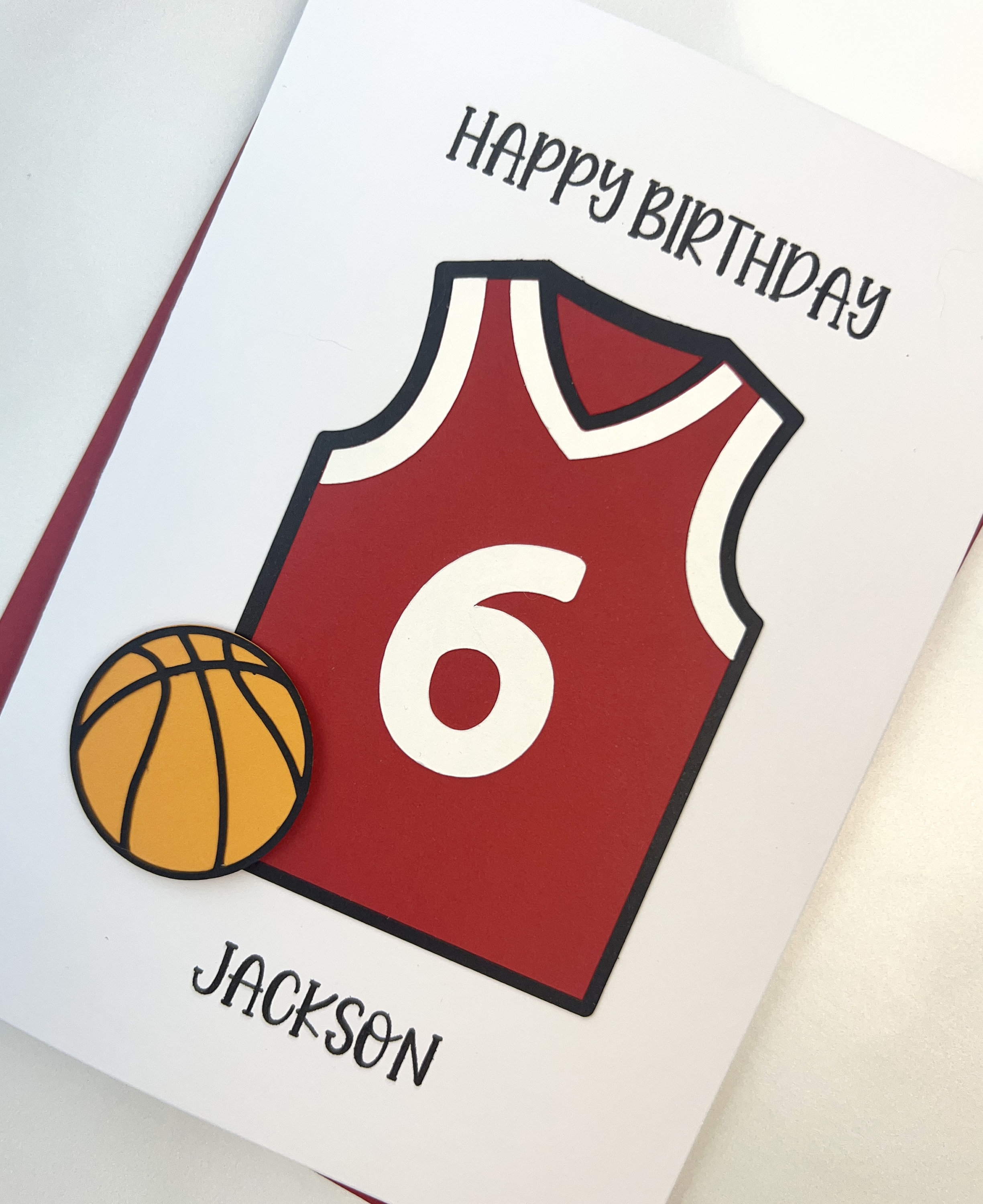 Basketball Birthday Card, Handmade, Personalized, Any Age, Various ...