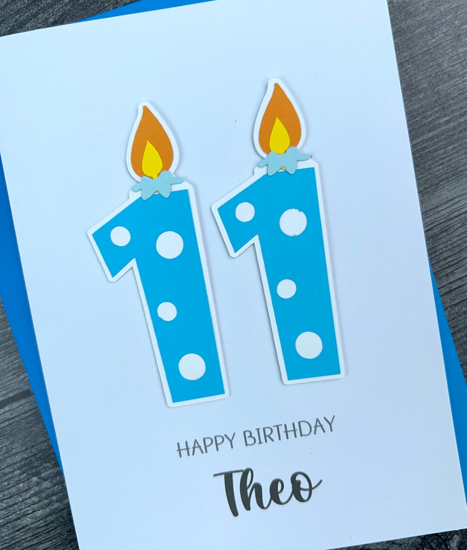 11th Birthday Card, Handmade, for Boys or Girls, Personalized ...