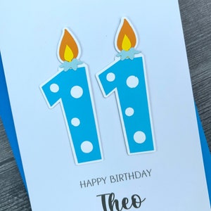 11th Birthday Card, Handmade, for Boys or Girls, Personalized ...