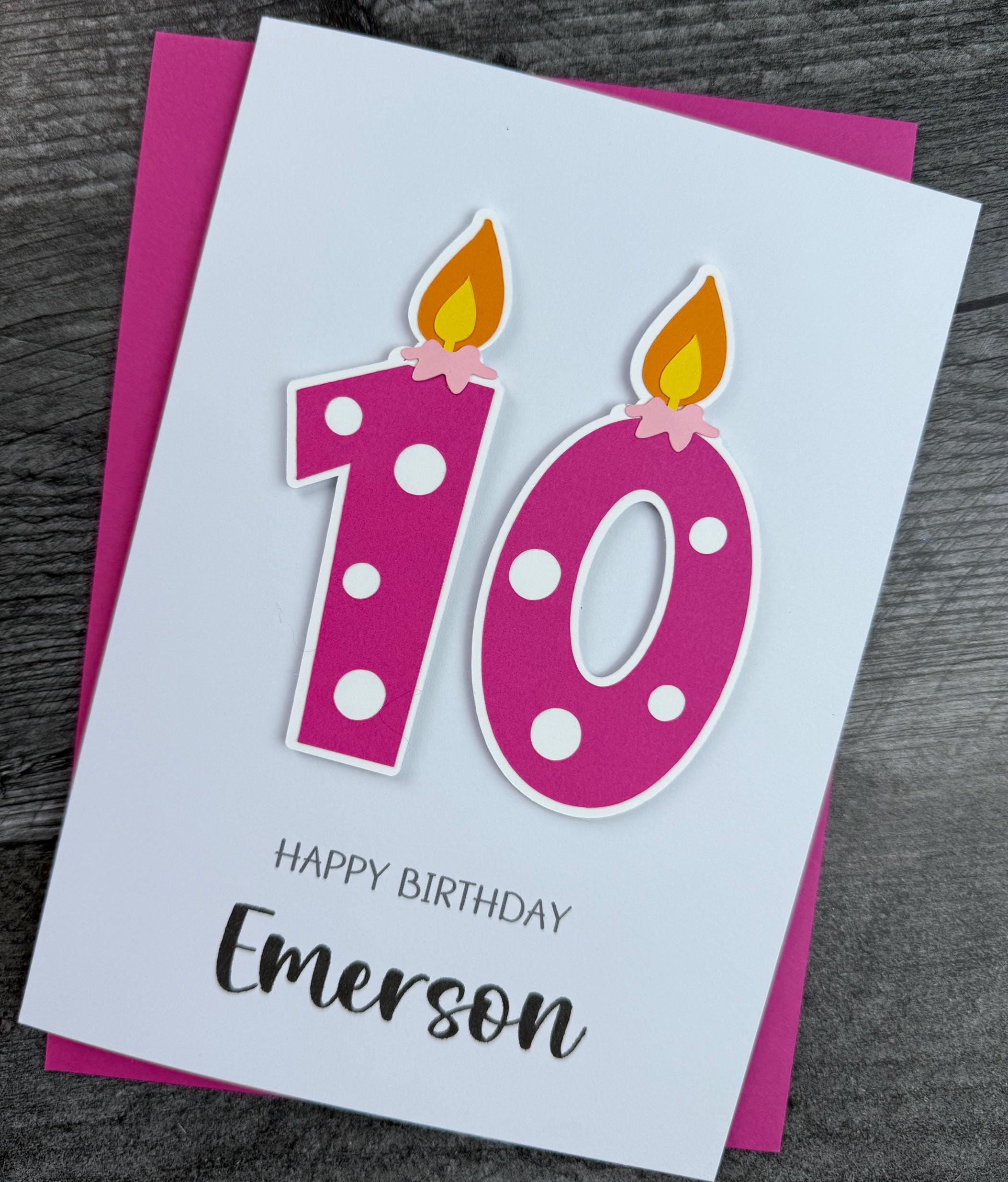 13th Birthday Card for Children, Candle Design. Handmade and ...