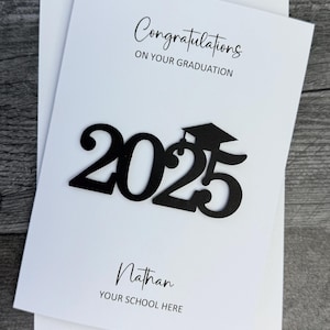 Graduation Card, Class of 2025, Handmade and Personalized. School ...