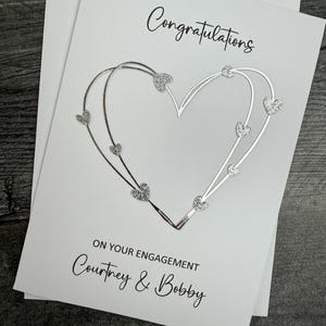 Engagement Card, Handmade and Personalized for the Happy Couple ...