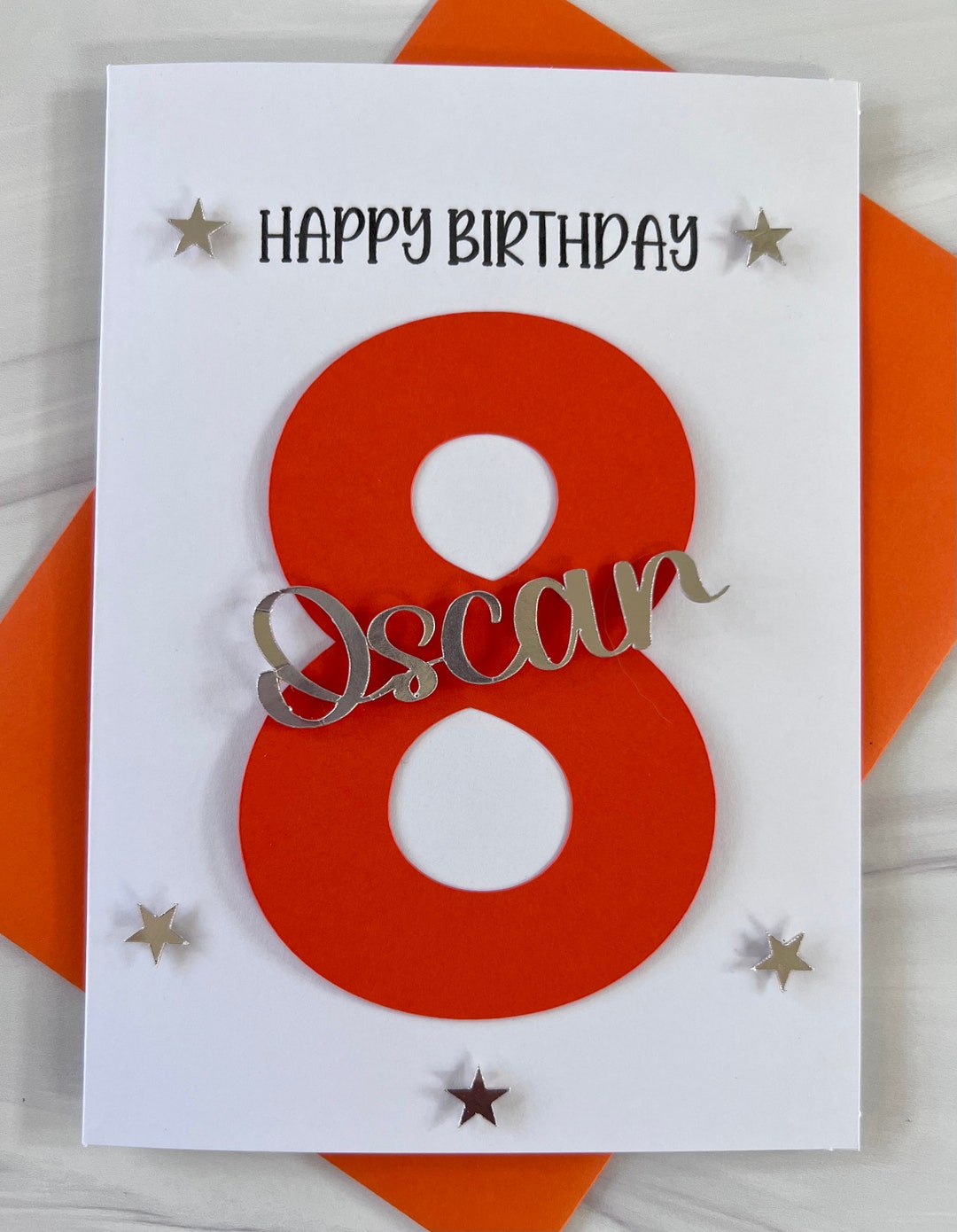 8th Birthday Card Kids Age Card Personalized - Etsy