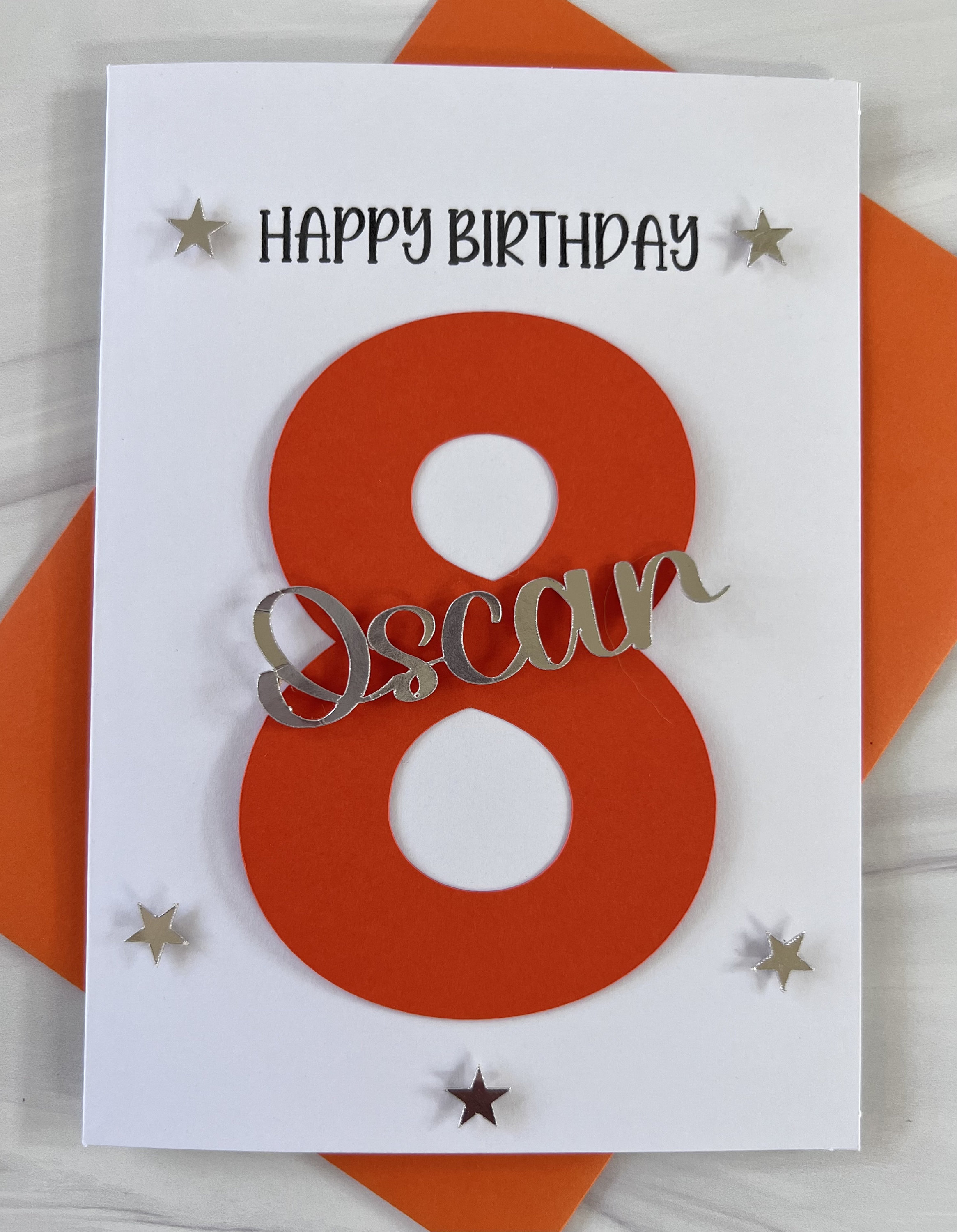 8th Birthday Card Kids Age Card Personalized - Etsy