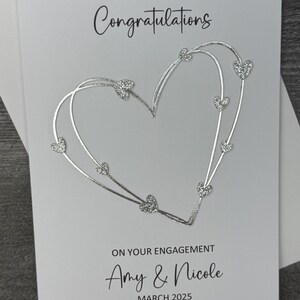 Engagement Card, Handmade and Personalized for the Happy Couple ...