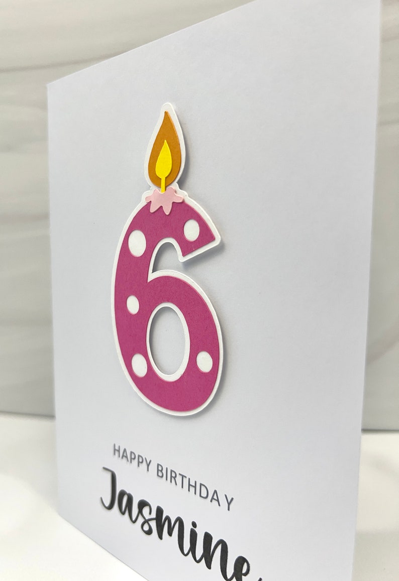 6th Birthday Card, Handmade, for Boys or Girls, Personalized, Available ...