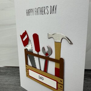 Father's Day Card Featuring A Toolbox Design, Handmade and Personalized ...