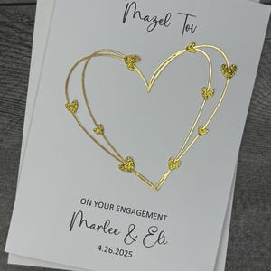 Engagement Card, Handmade and Personalized for the Happy Couple ...