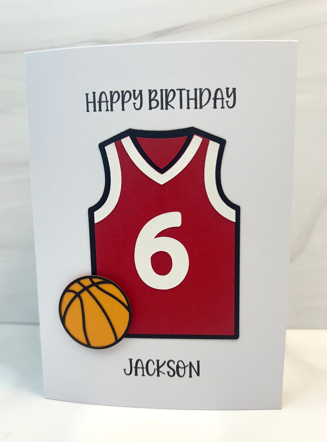 Basketball Birthday Card, Handmade, Personalized, Any Age, Various ...