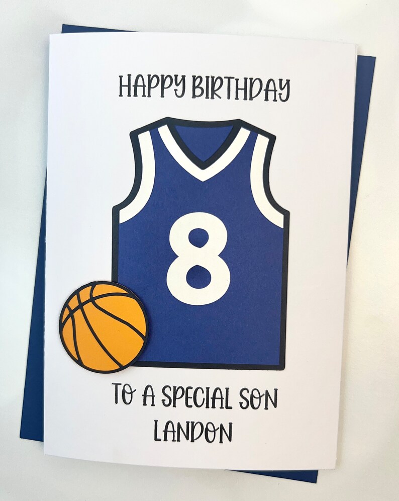 Basketball Birthday Card, Handmade, Personalized, Any Age, Various ...