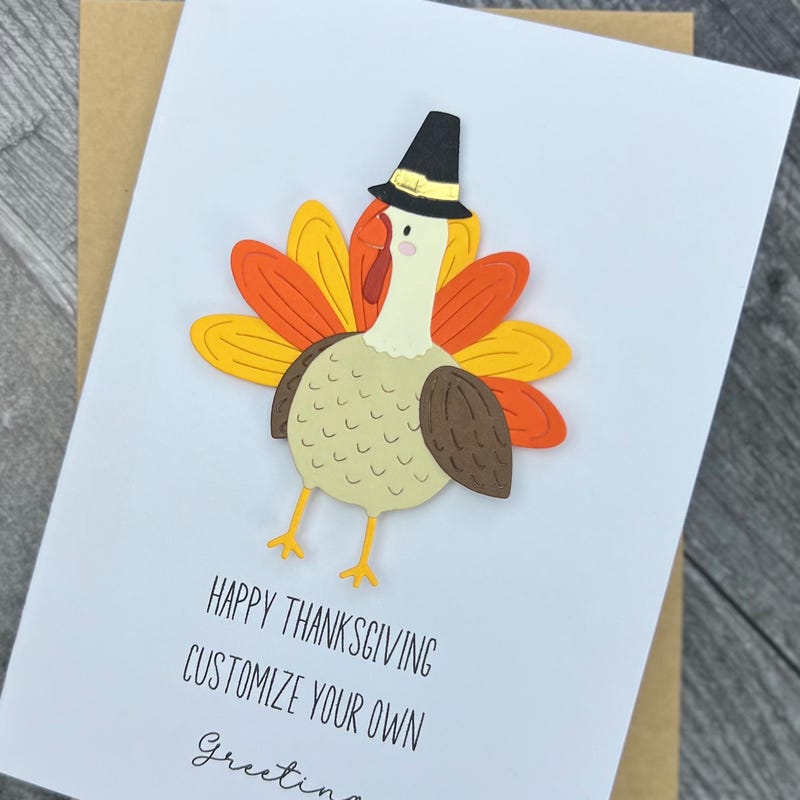 Turkey Card - Etsy