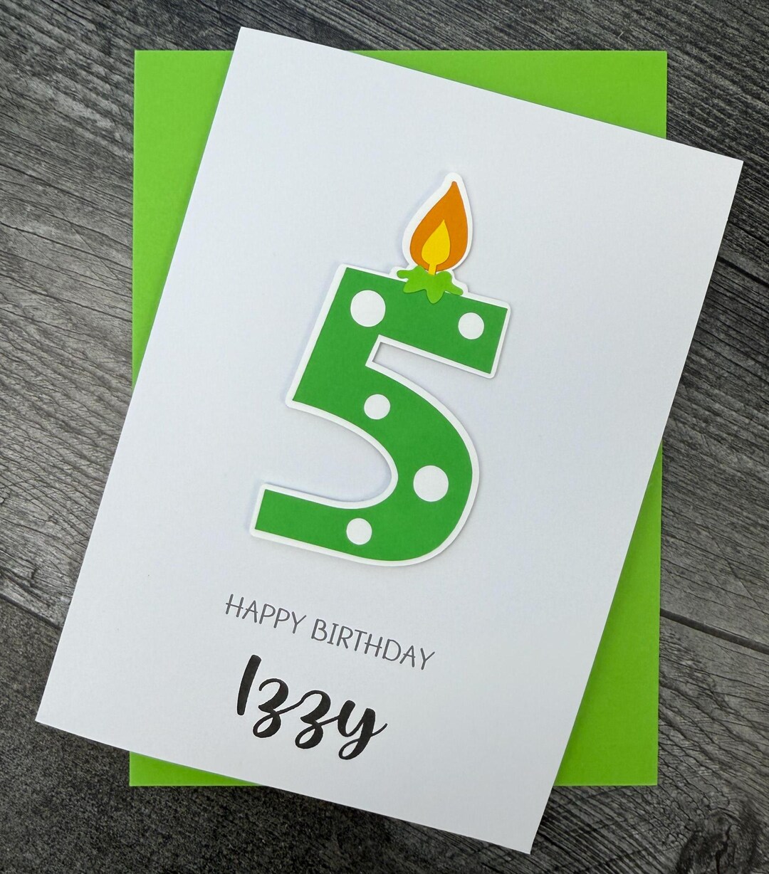 5th Birthday Card, Handmade, for Boys or Girls, Personalized, Available ...