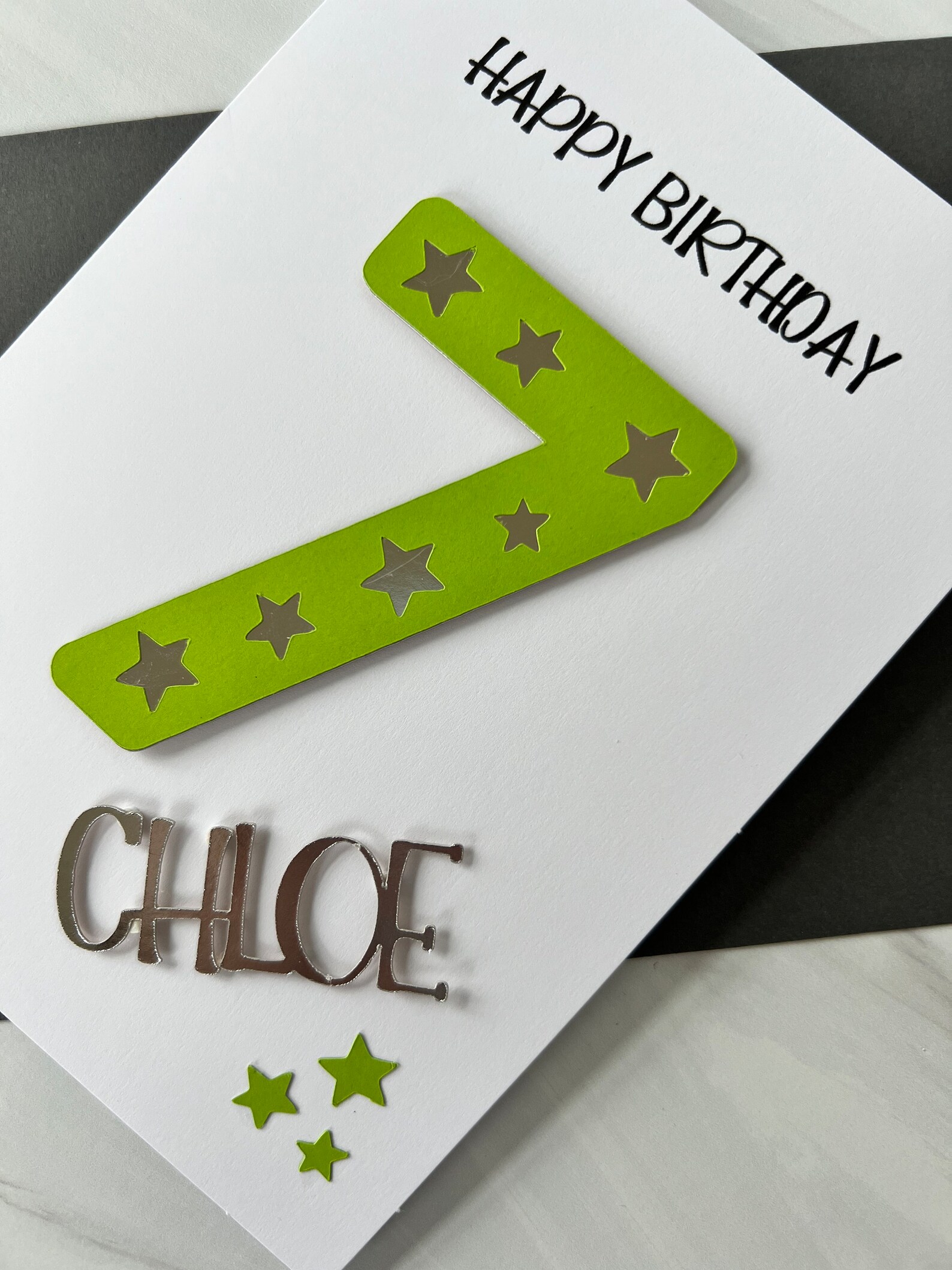 7th Birthday Card, Childrens Birthday Card, Handmade, Personalized, Boy ...