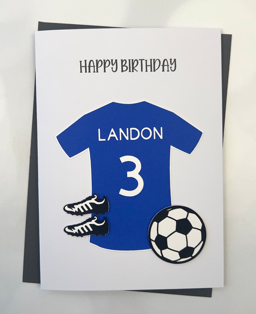 Soccer Birthday Card, Football, Handmade, Personalized, Any Age ...