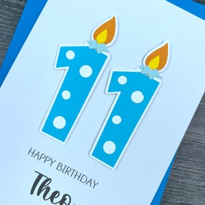 11th Birthday Card, Handmade, for Boys or Girls, Personalized ...